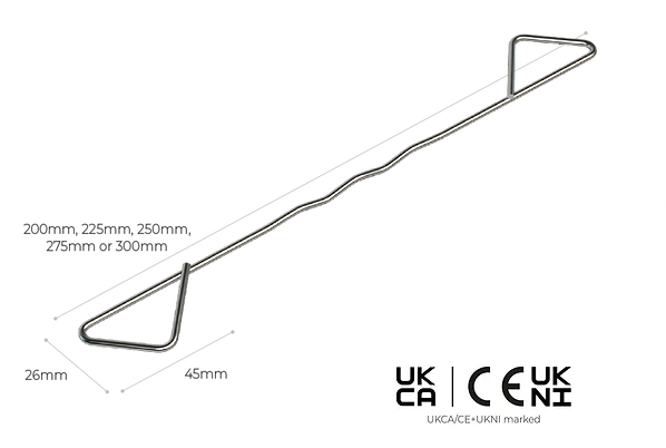 TEC TIES TT4 Light Duty Cavity Wall Ties Stainless